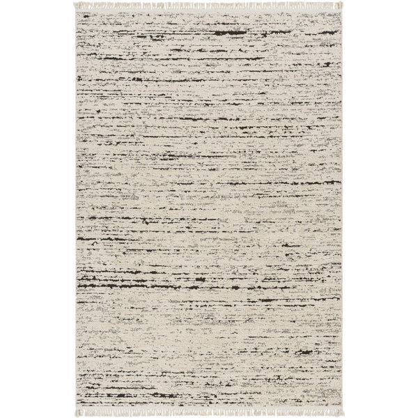 17 Stories Ollie Striped Taupe Area Rug & Reviews | Wayfair