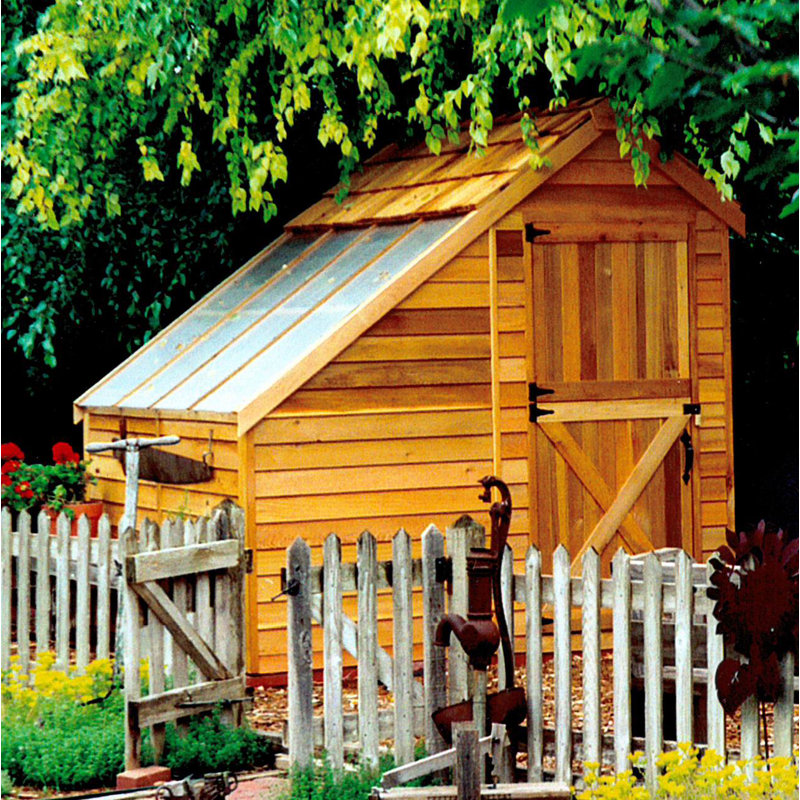 Cedarshed Sunhouse 8ft W x 12ft D Western Red Cedar Wood Storage Shed ...