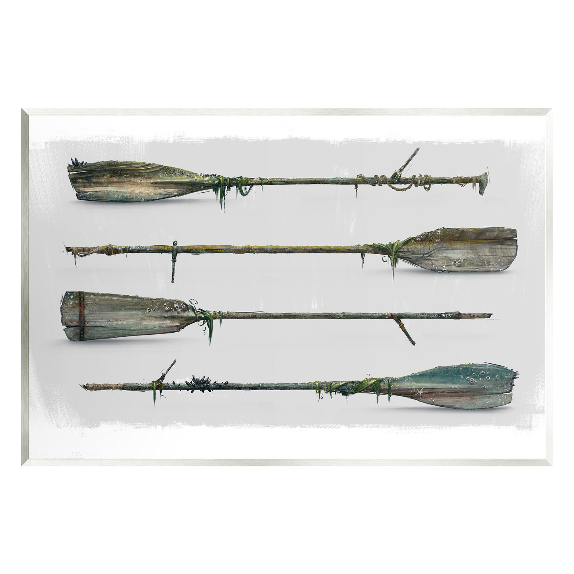 Stupell Industries Vintage Nautical Boat Oars Wall Plaque Art by Vlad ...