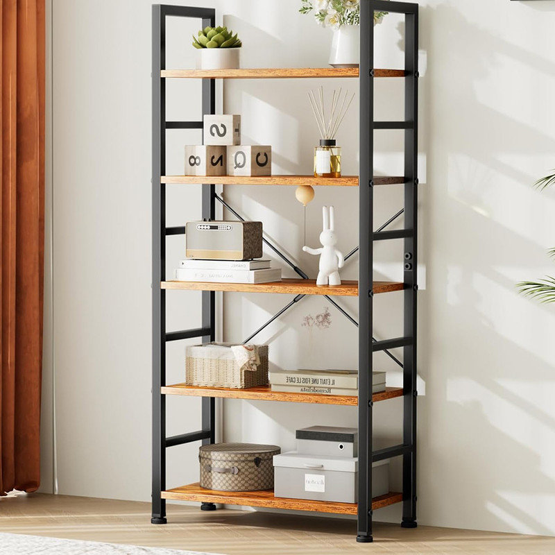17 Stories 5 Tier Bookcase,Tall Bookshelf Modern Book Case for Books ...
