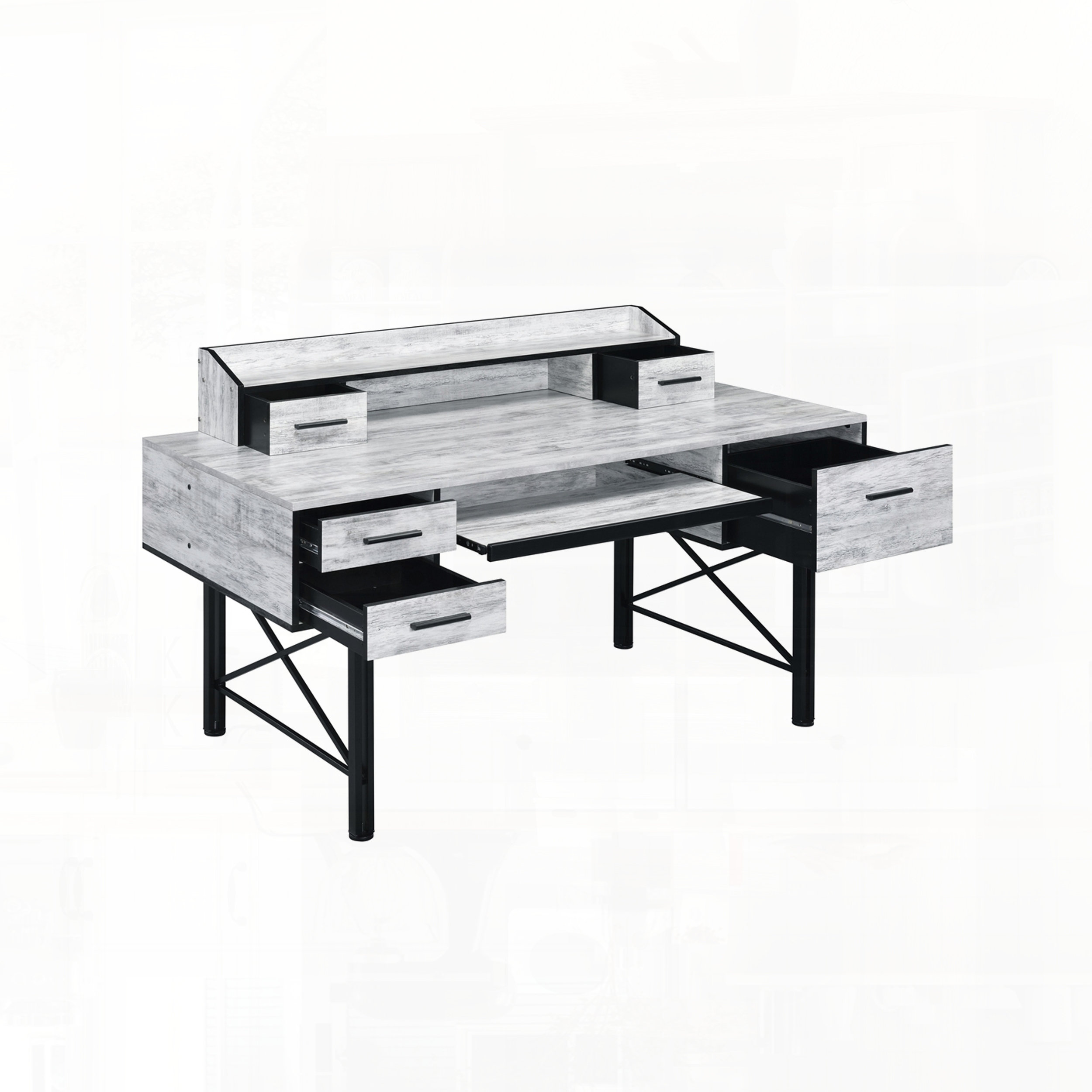 Trent Austin Design Computer Desk With Practical Floor Clearance Design ...