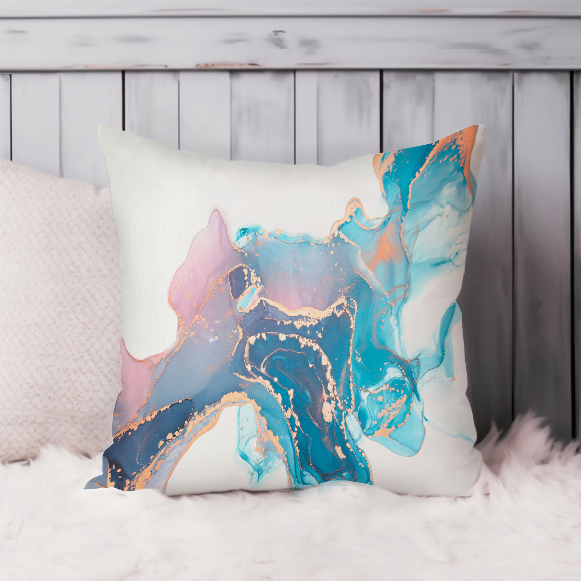 Ethan Taylor Abstract Cyan Dreams Crystals Geode Modern Marble Agate ...