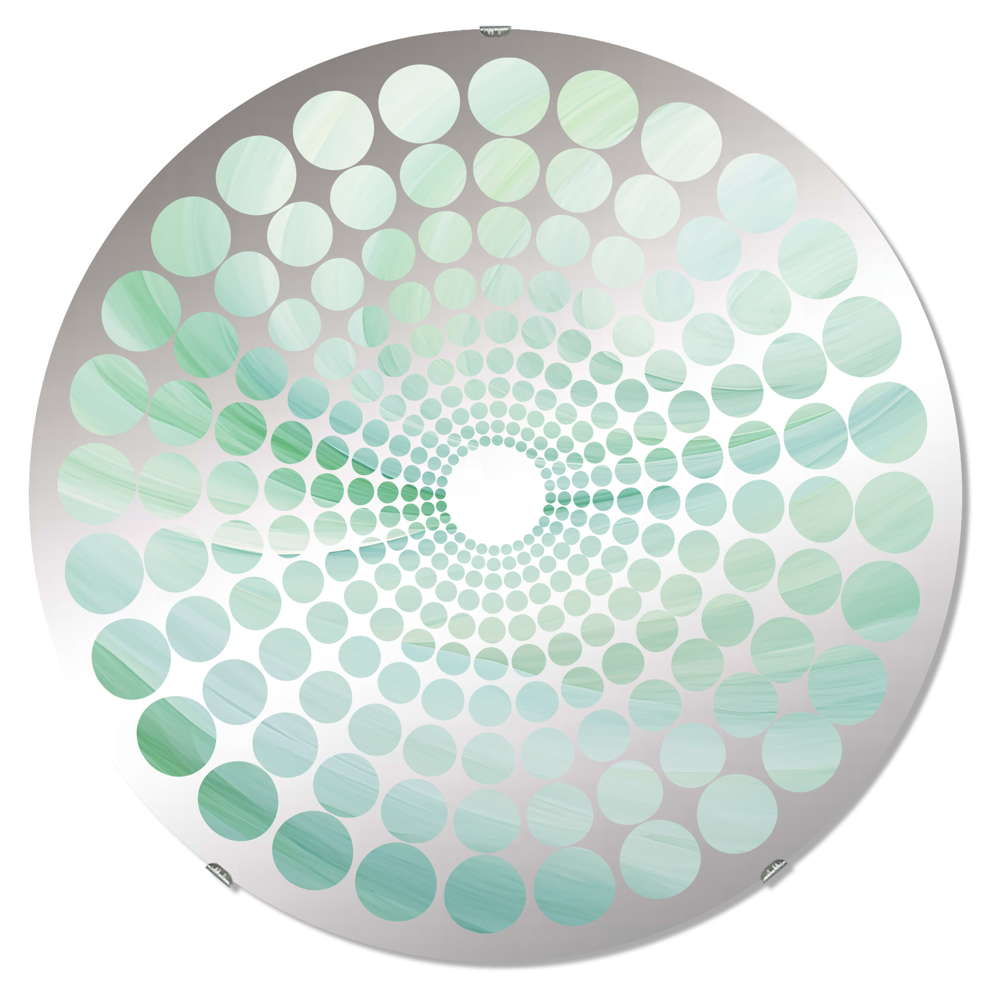 East Urban Home Green Whispering Wave Spiral - Radial Dot Decorative ...