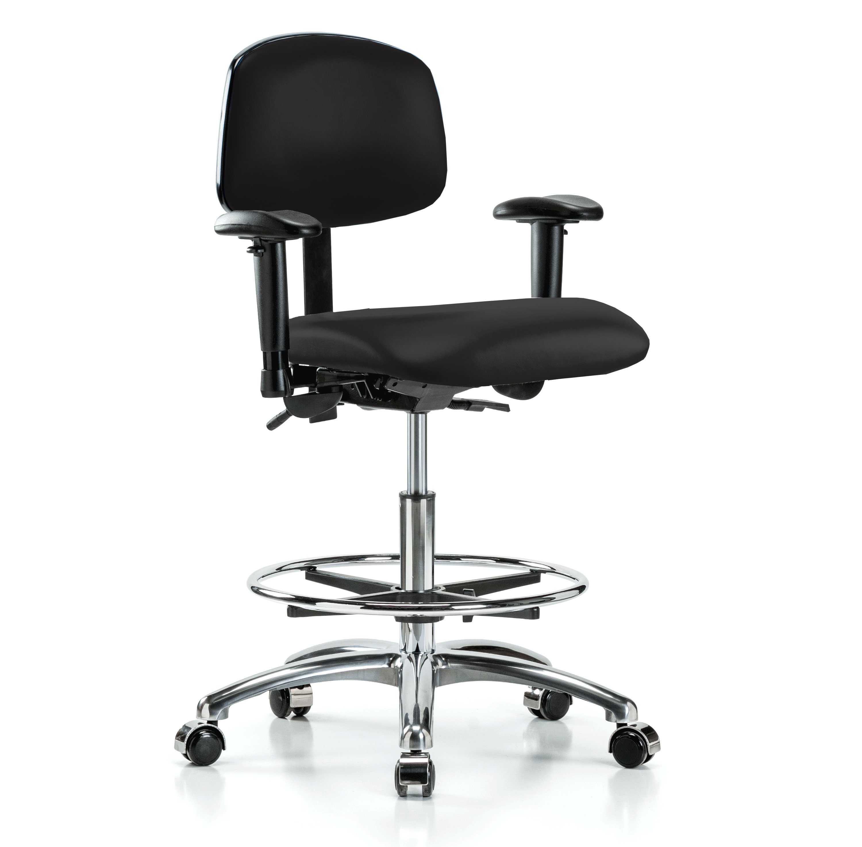 Perch Chairs & Stools PERCH Chrome Multi-Task Office Chair with ...