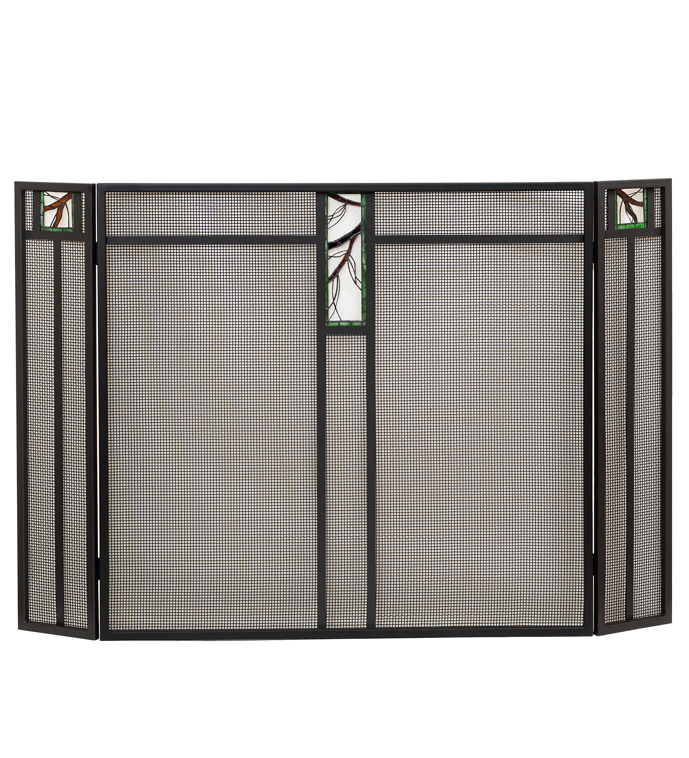 Canora Grey 58" Wide X 39" High Pine Branch Fireplace Screen | Wayfair