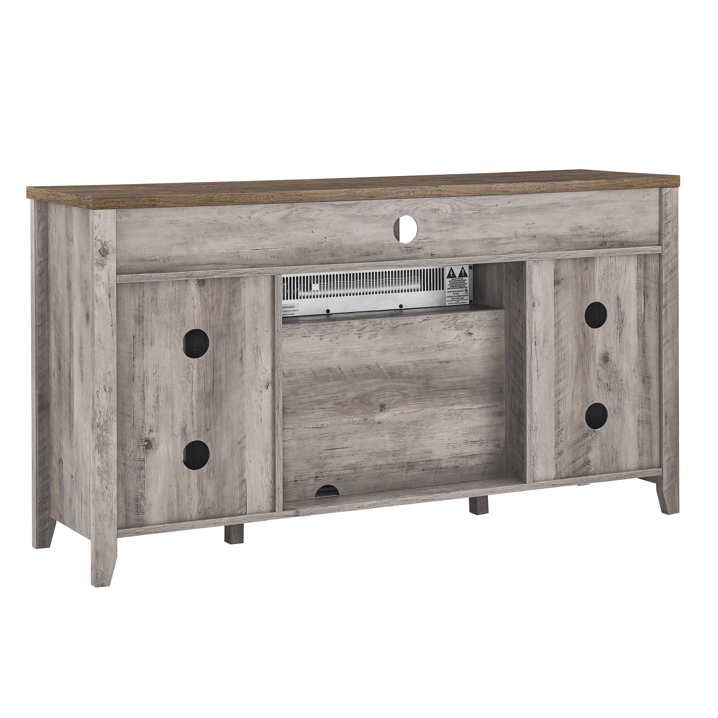 Lark Manor™ 55 Inch Tv Media Stand With Electric Fireplace Kd Inserts ...