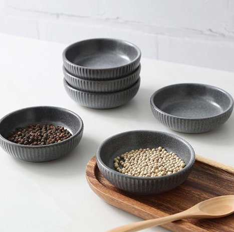 Ivy Bronx Starlight 6-Piece Soy Sauce Dish Ceramic Dipping Bowls | Wayfair