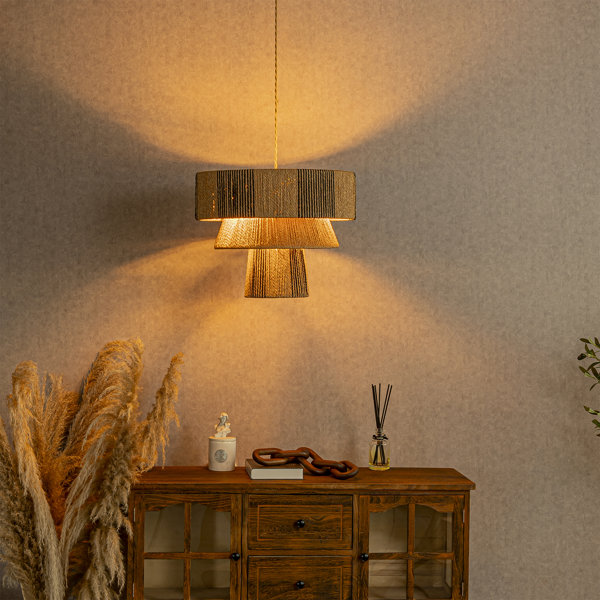 Bay Isle Home™ Bradlyn 4-Light Coastal Chandelier 3-Tier Handwoven ...