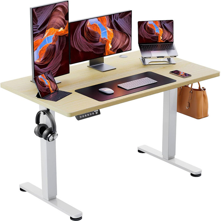 Ebern Designs Adjustable Metal Base Standing Desk | Wayfair