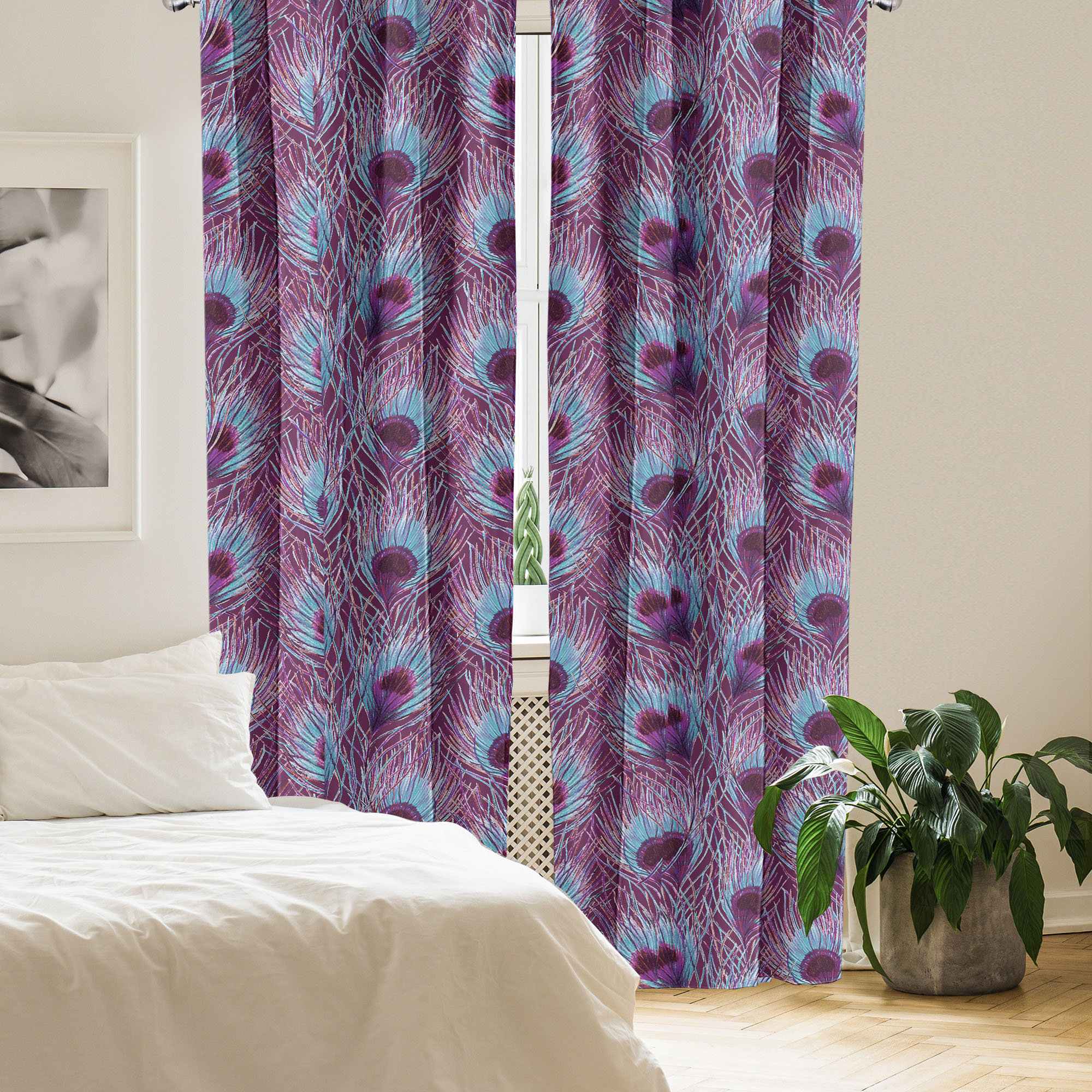 East Urban Home Kaseem Microfiber Semi-Sheer Curtain Pair | Wayfair