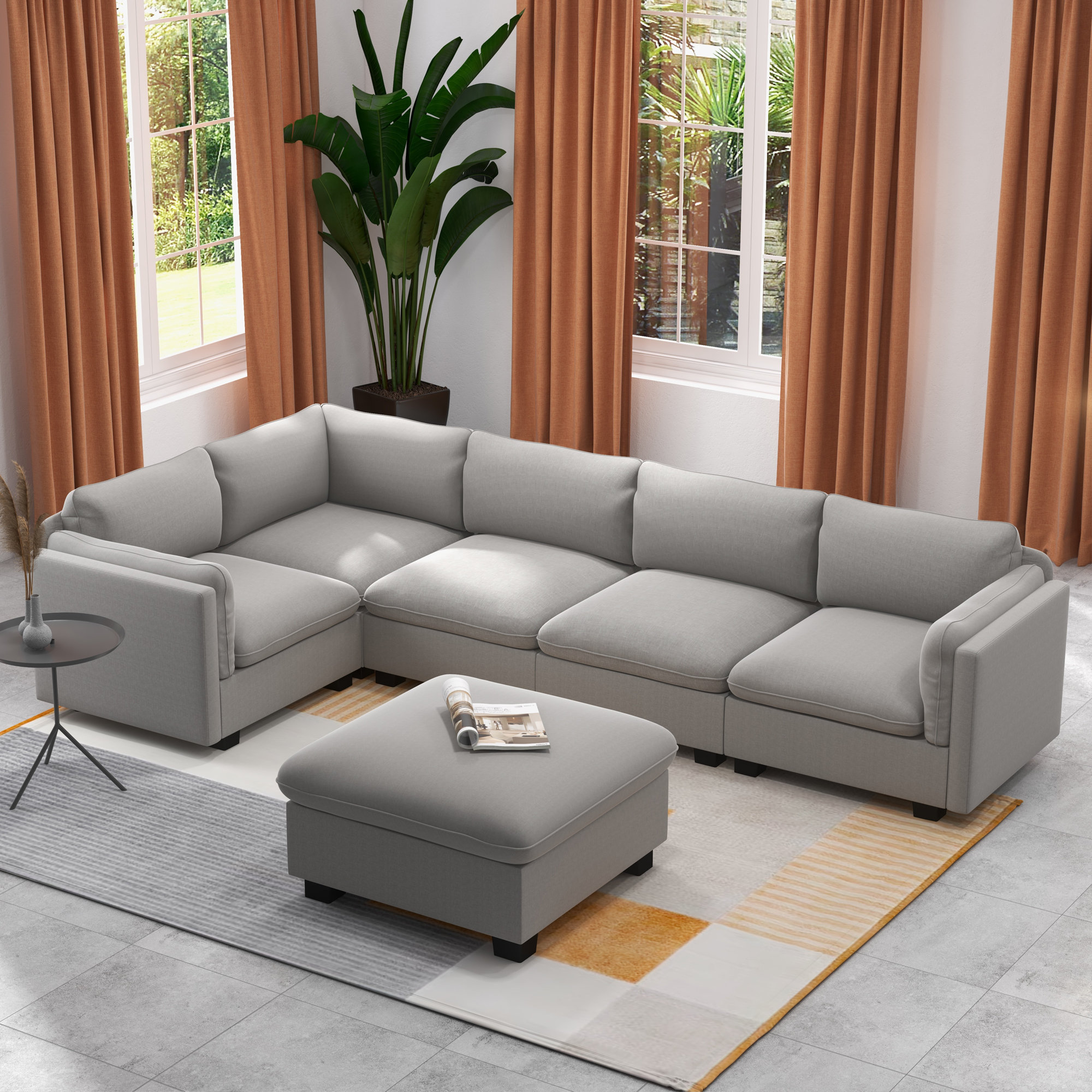 Wade Logan® 6 - Piece 173.5'' W Living Room Set | Wayfair