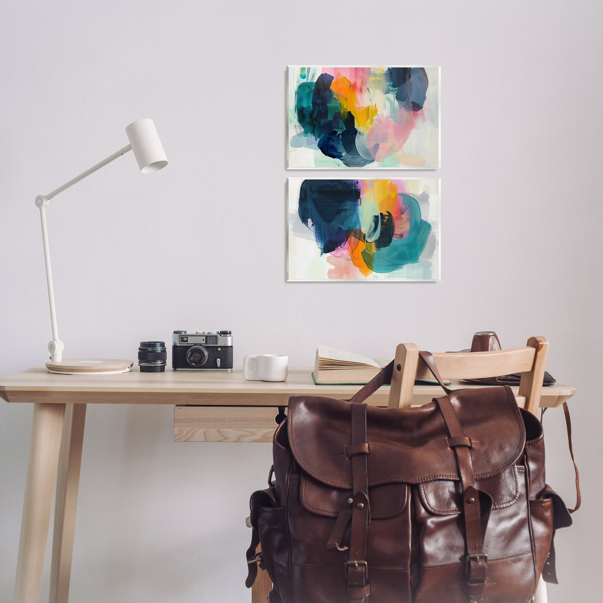 Wrought Studio™ Modern Restless Abstract 2 PC Wall Plaque Art Set by ...