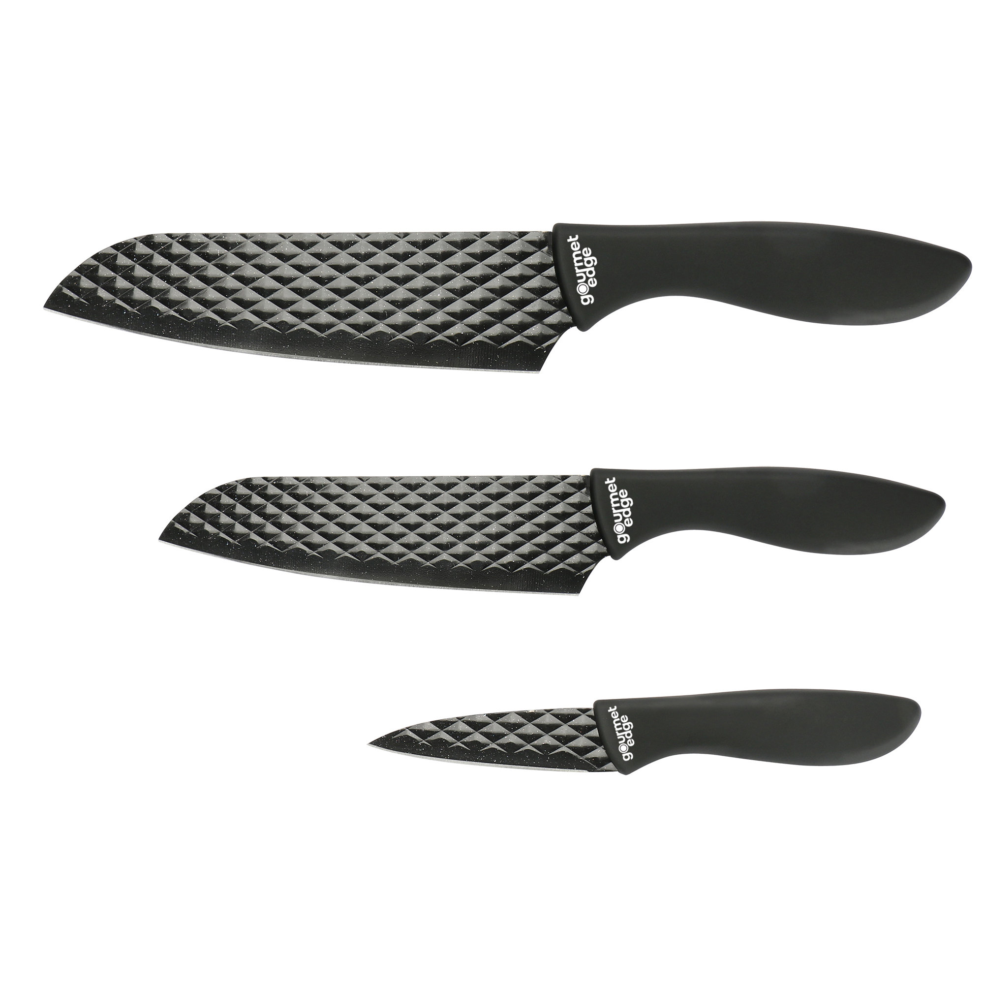 Gourmet Edge Diamond Nonstick Assorted Knife Set | Wayfair
