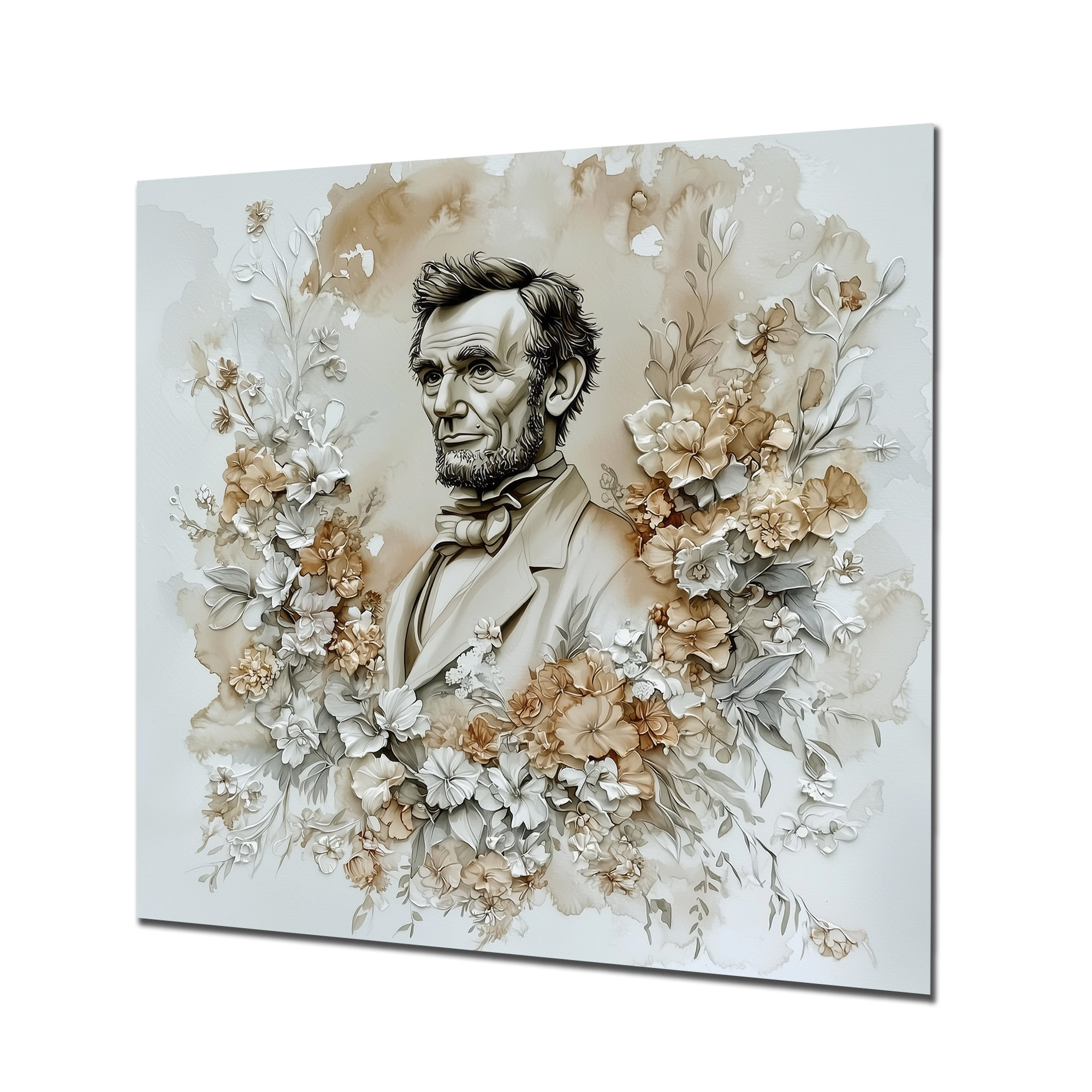 Ophelia & Co. Abraham Lincoln In Bloom - Army Metal Wall Art, Modern ...