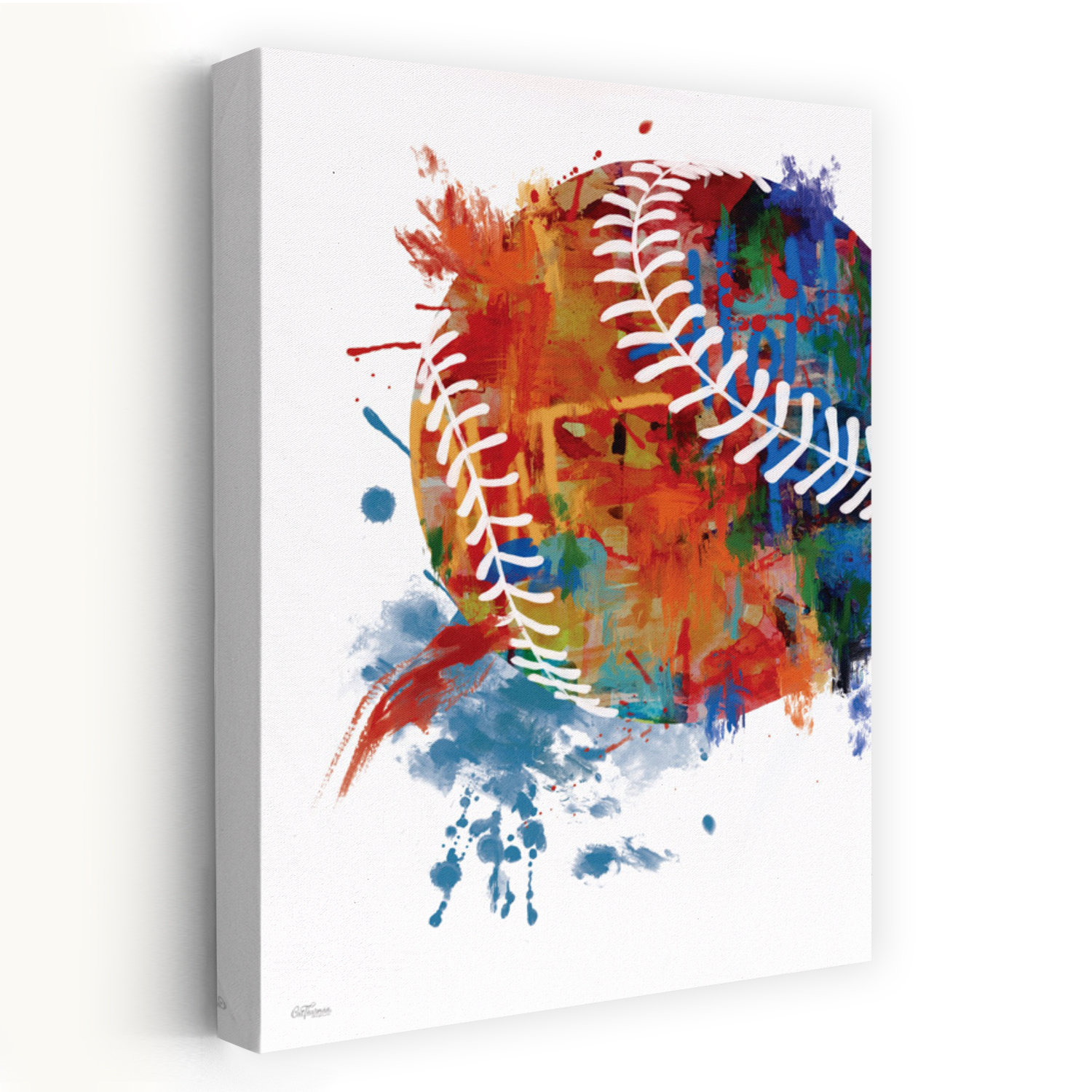 Trule Baseball Splash - Contemporary Sports Baseball Abstract Art ...