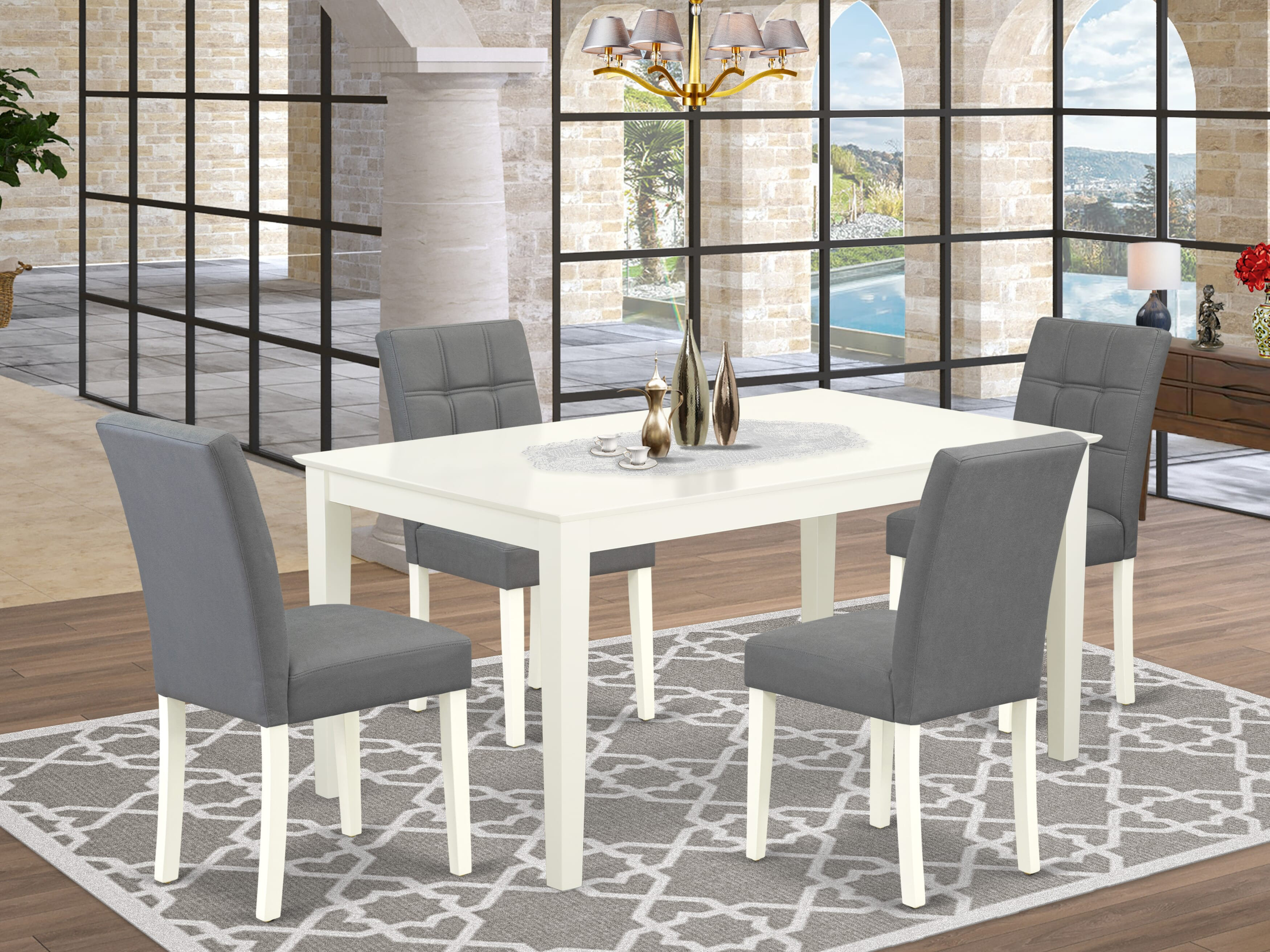 Red Barrel Studio® Sispal 5 - Piece Solid Wood Dining Set | Wayfair