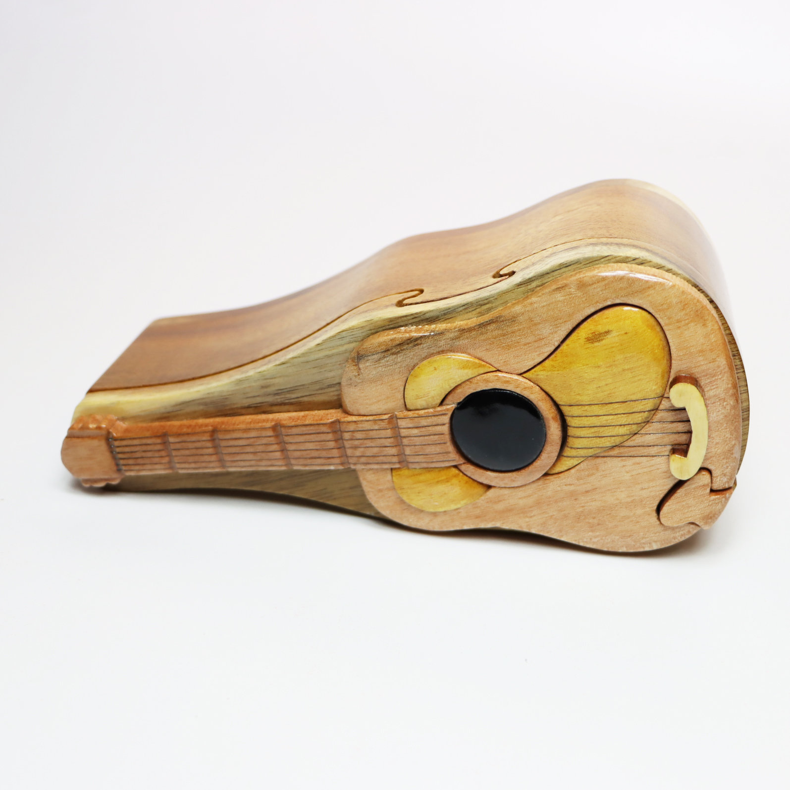 Red Barrel Studio® Intarsia Wood Guitar Puzzle Box | Wayfair
