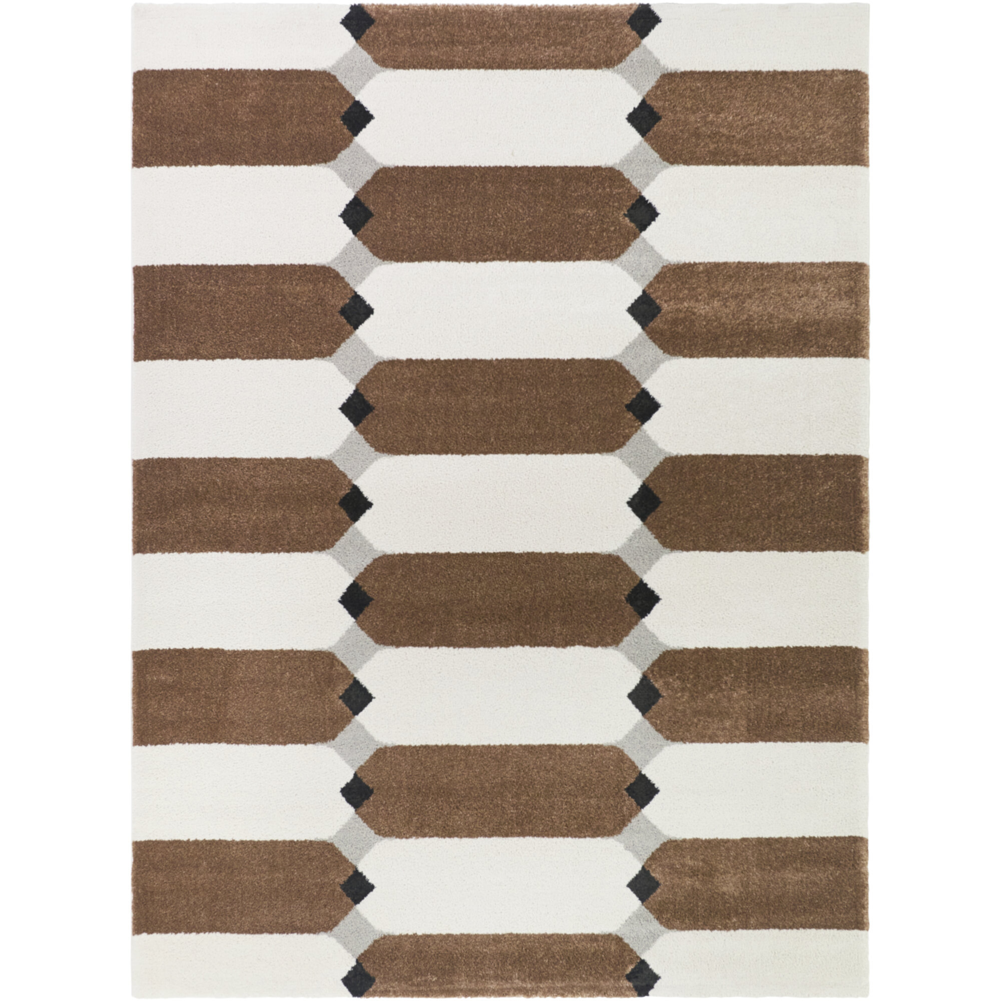 Ebern Designs Cagnie Rust/Cream Southwest Modern Area Rug | Wayfair