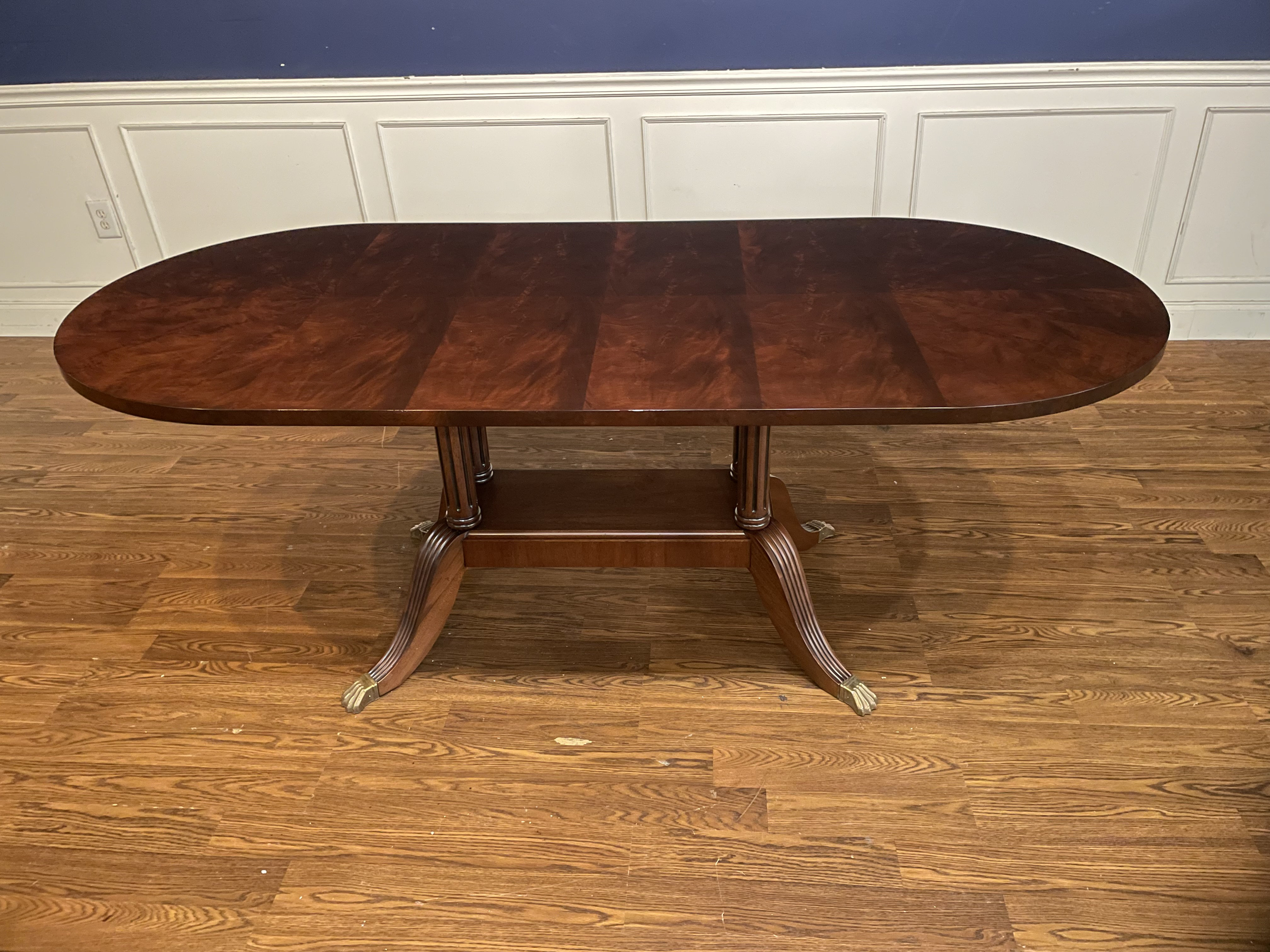 Leighton Hall Furniture Petite Oval Mahogany Dining Table | Perigold