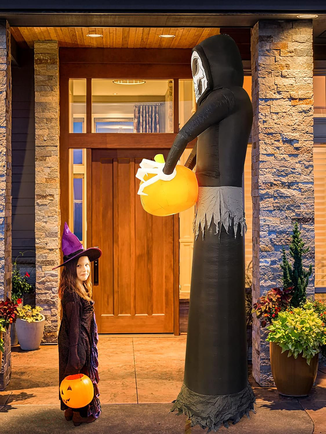 The Holiday Aisle® 9 FT Halloween Inflatables Decoration Large Grim ...