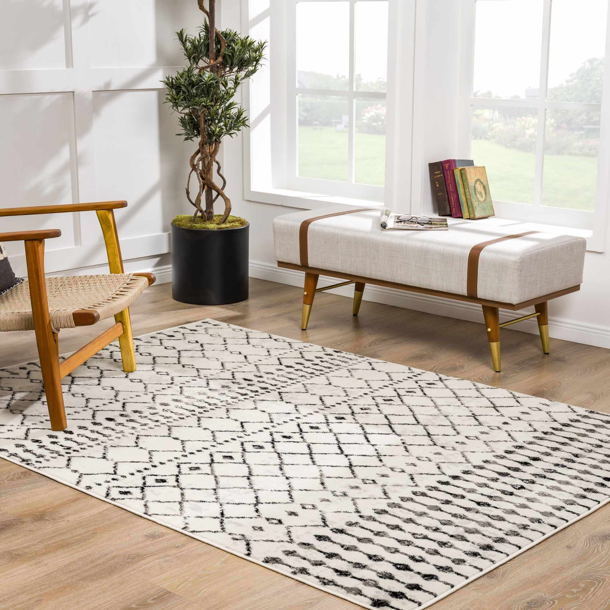 Union Rustic Keeshan Moroccan Machine Woven Polypropylene Area Rug in ...