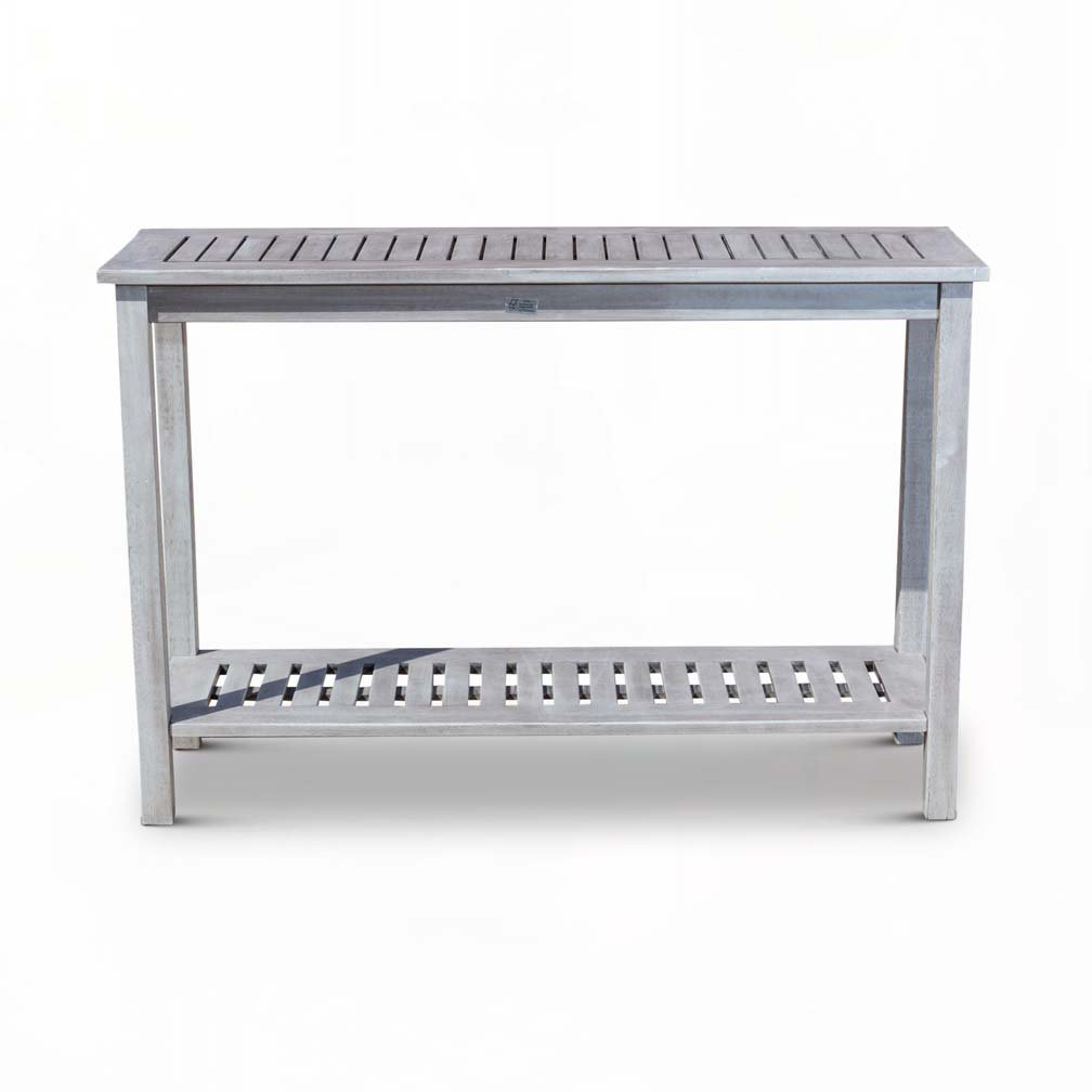 Latitude Run® Patio Console Table with Wood Top,Open Shelf | Wayfair