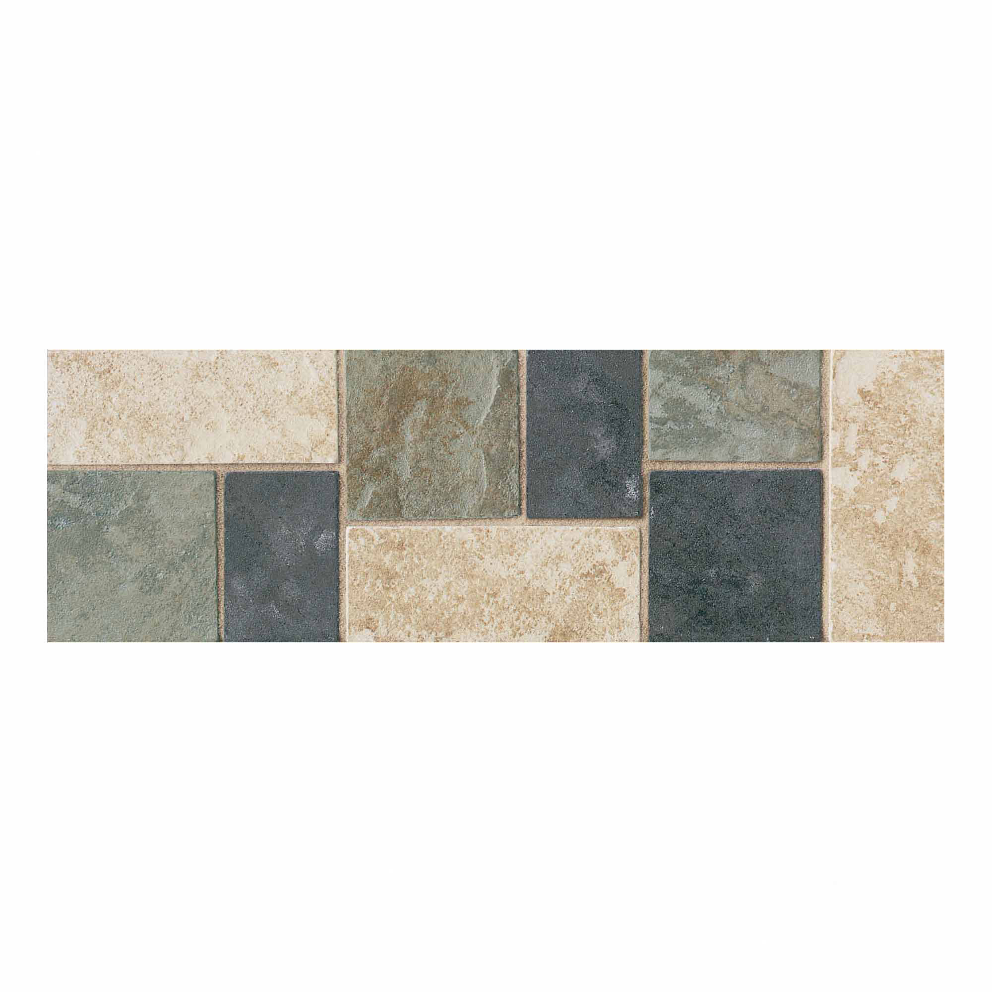 Daltile Continental Slate 12" x 4" Decorative Accent in Multi Deco ...