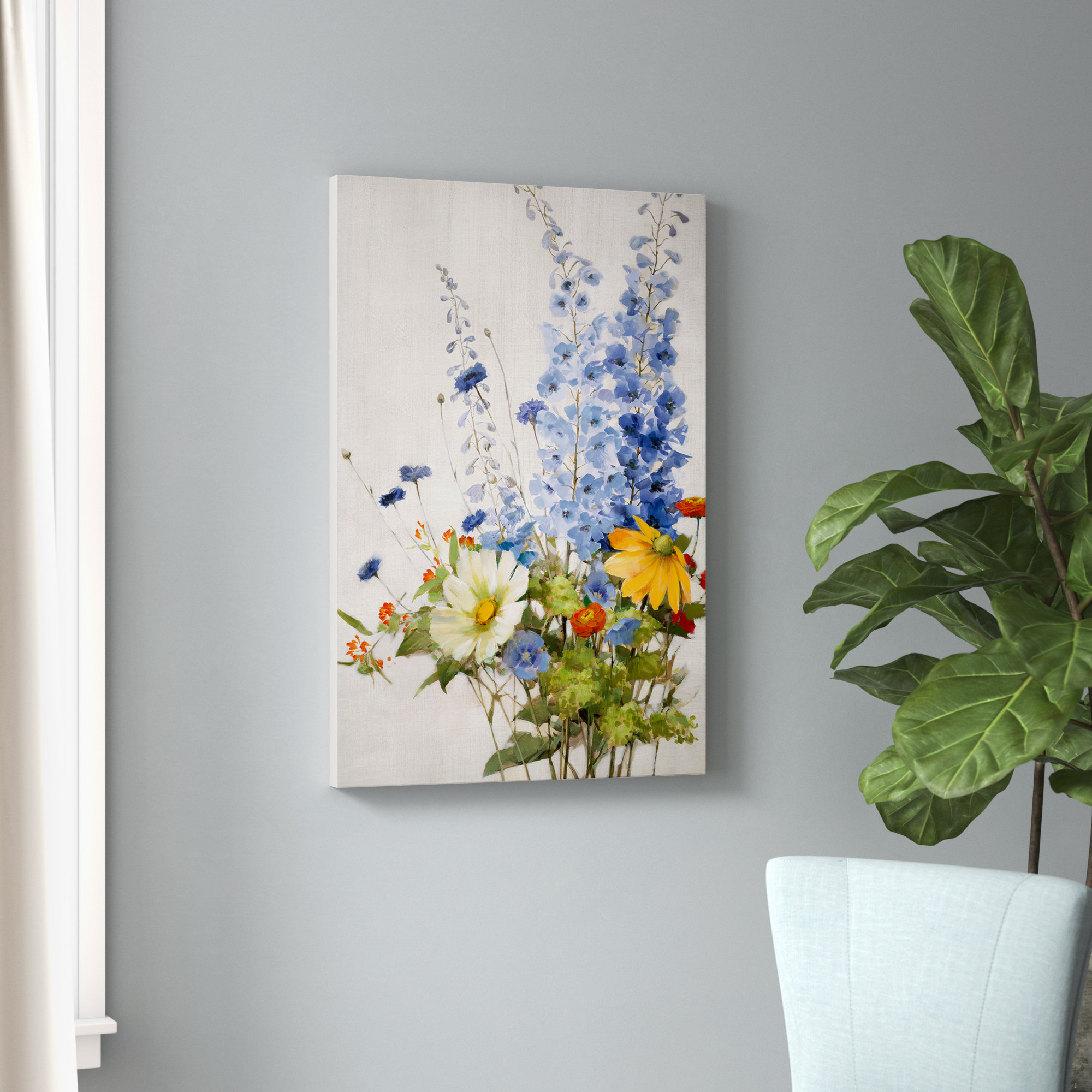 August Grove® 'Wild Garden I' Oil Painting Print on Wrapped Canvas ...