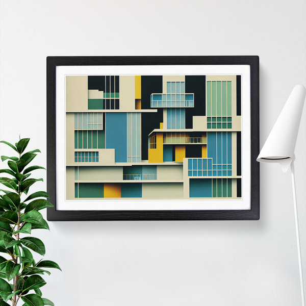 17 Stories XH1022-6054X Modern Bauhaus Architecture Abstract - Single ...