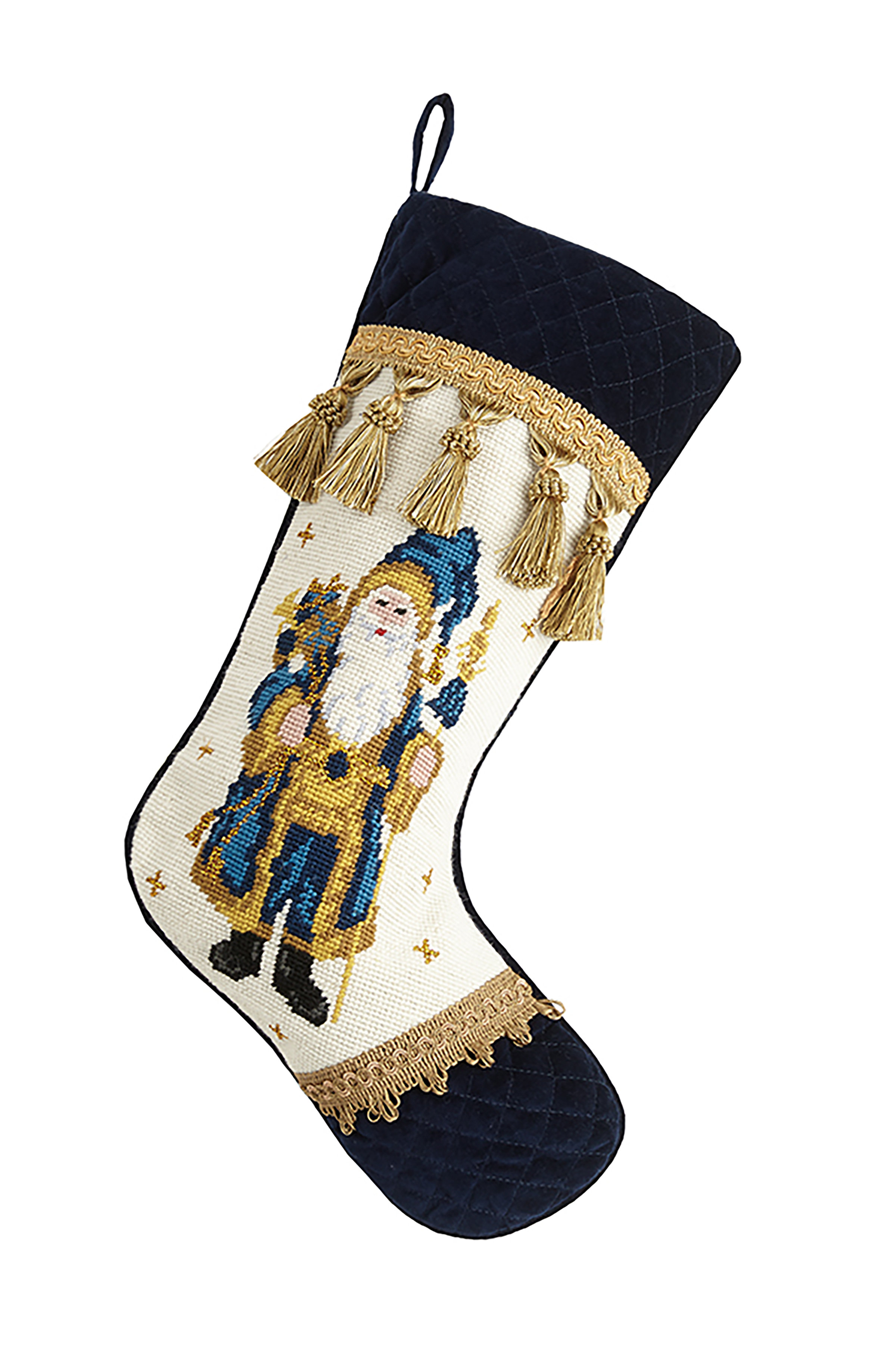 Three Posts Castleman Santa with Cuff Toe Needlepoint Stocking ...
