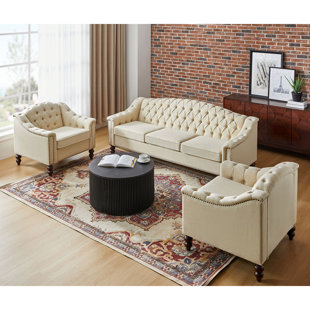 Tufted Cushions Living Room Sets You'll Love | Wayfair