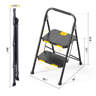 KINGRACK 2 Step Ladder,Metal ladder,Folding Step Stool Pass 800 lbs ...