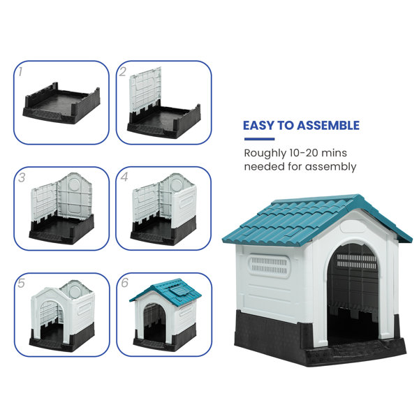 Tucker Murphy Pet™ Foldable Plastic Dog House with Skylight and ...