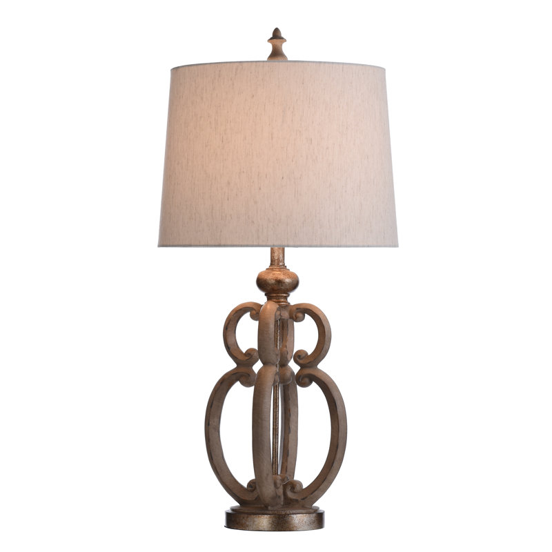 Ophelia & Co. Angarano 34" Tuscana Cream/Gold Table Lamp & Reviews ...