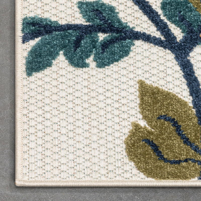 Well Woven Dorado Neveh Floral Beige/Brown Indoor/Outdoor Hi-Lo Area ...