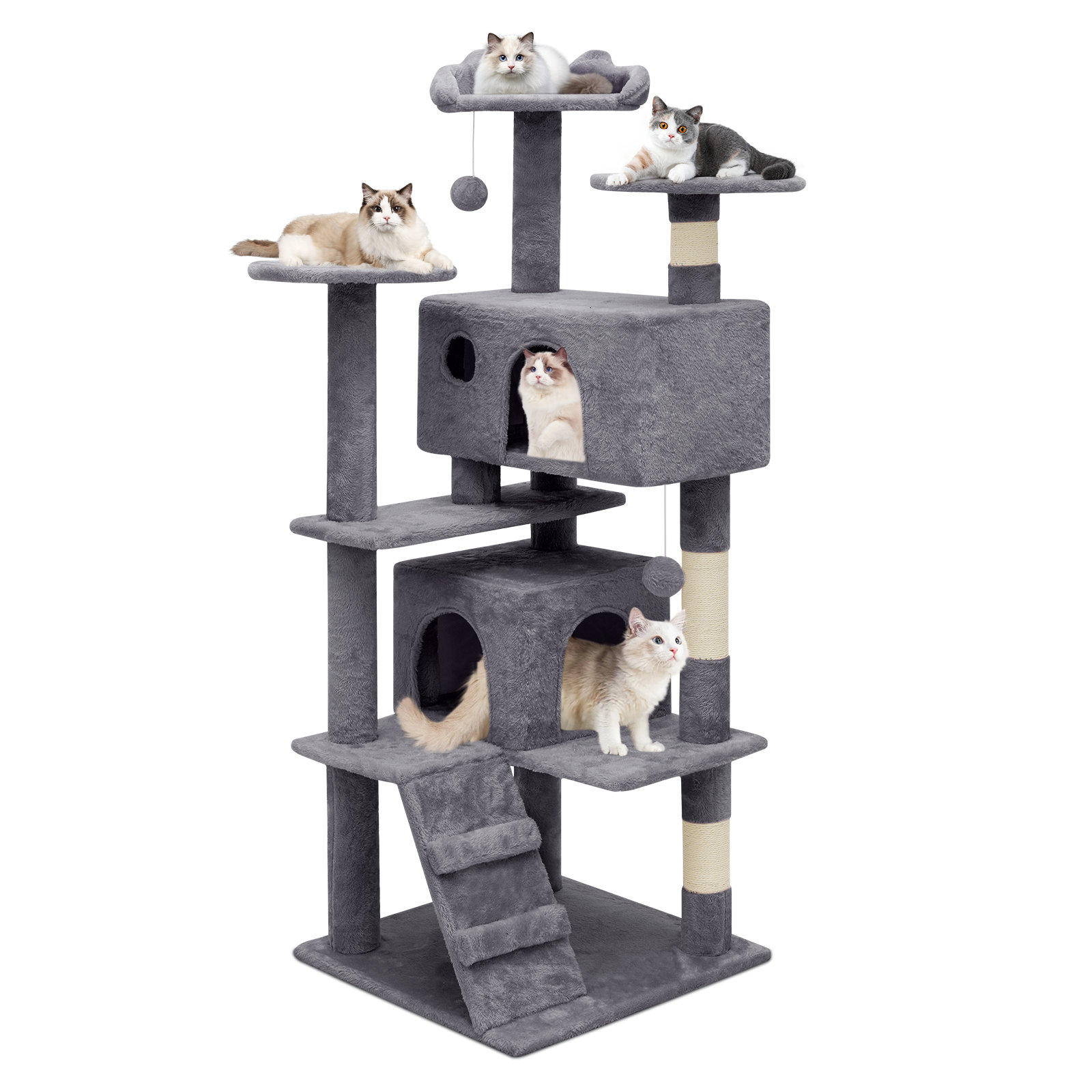 Archie & Oscar™ Lizzie Cat Tree Tower with Scratching Post Kitten House ...