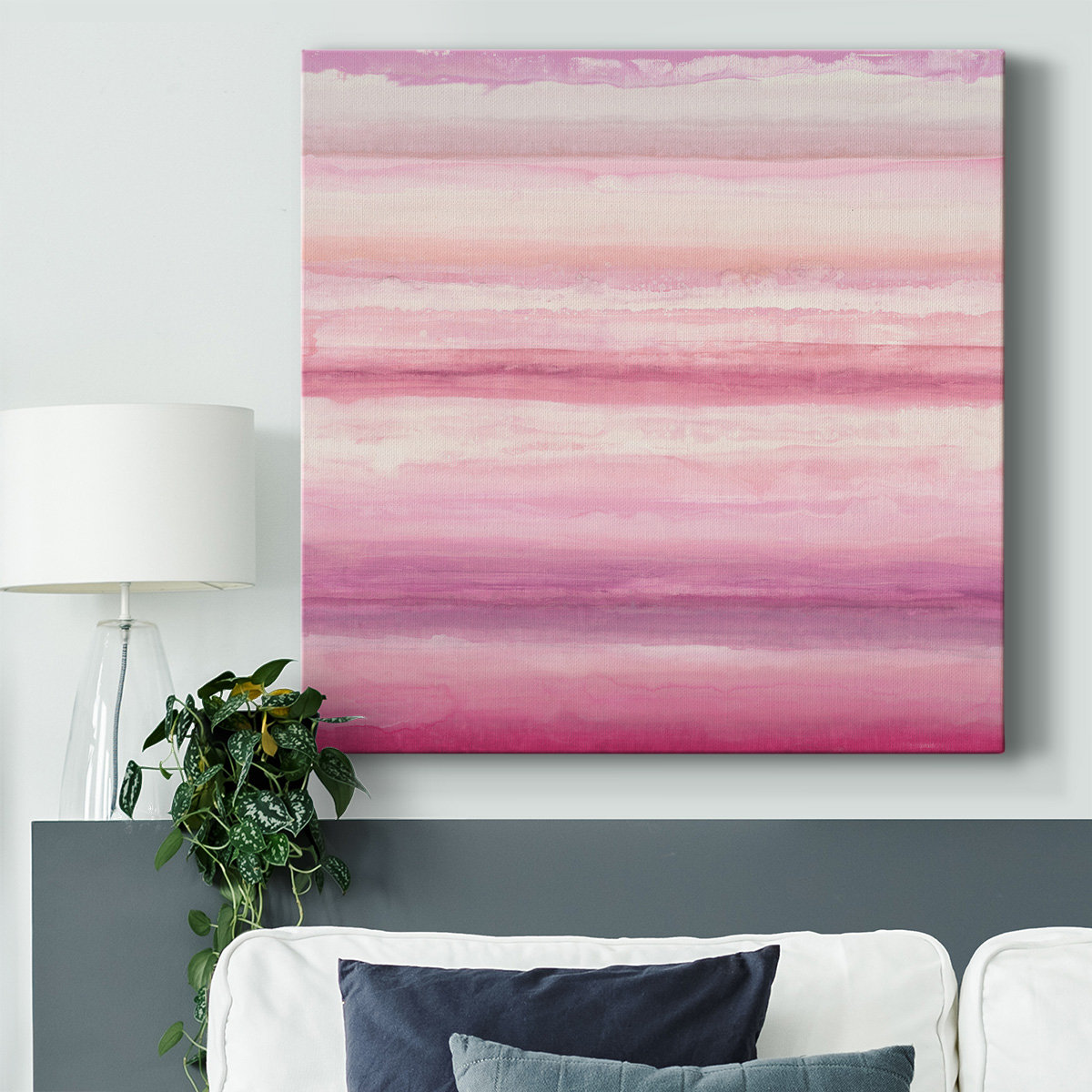 Wrought Studio™ Pink Oasis-Gallery Wrapped Canvas | Wayfair