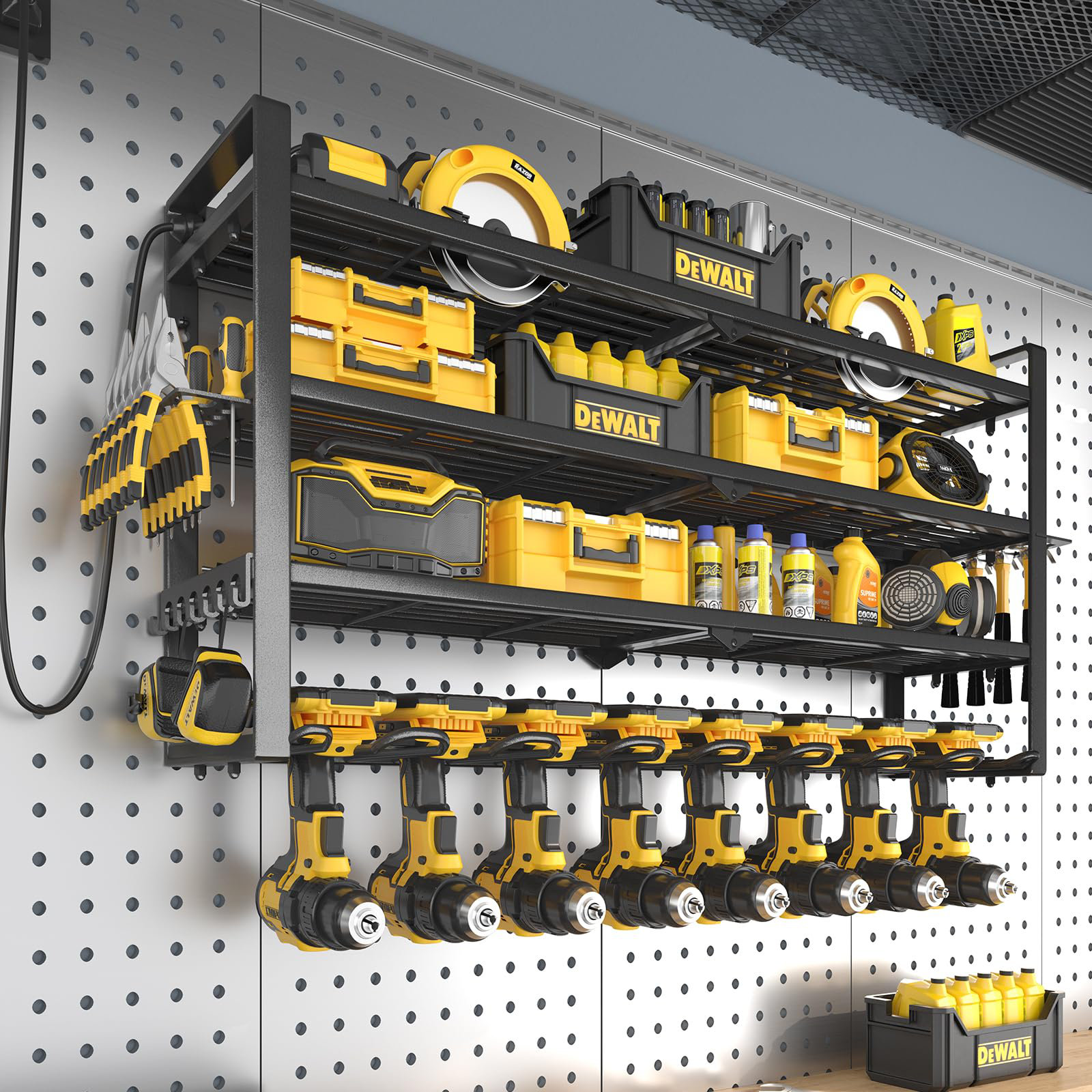 WFX Utility™ Power Tool Organizer With Charging Station Wall Mount ...