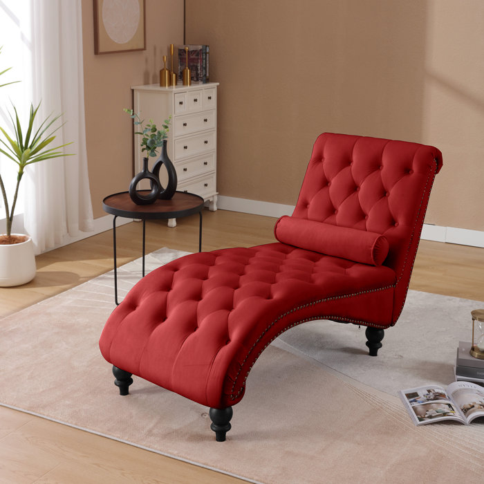 Alcott Hill® Velvet Chaise Lounge | Wayfair