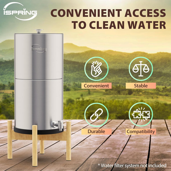 iSpring Water SystemsiSpring Wooden Stand for DGF2 Gravity-Fed ...