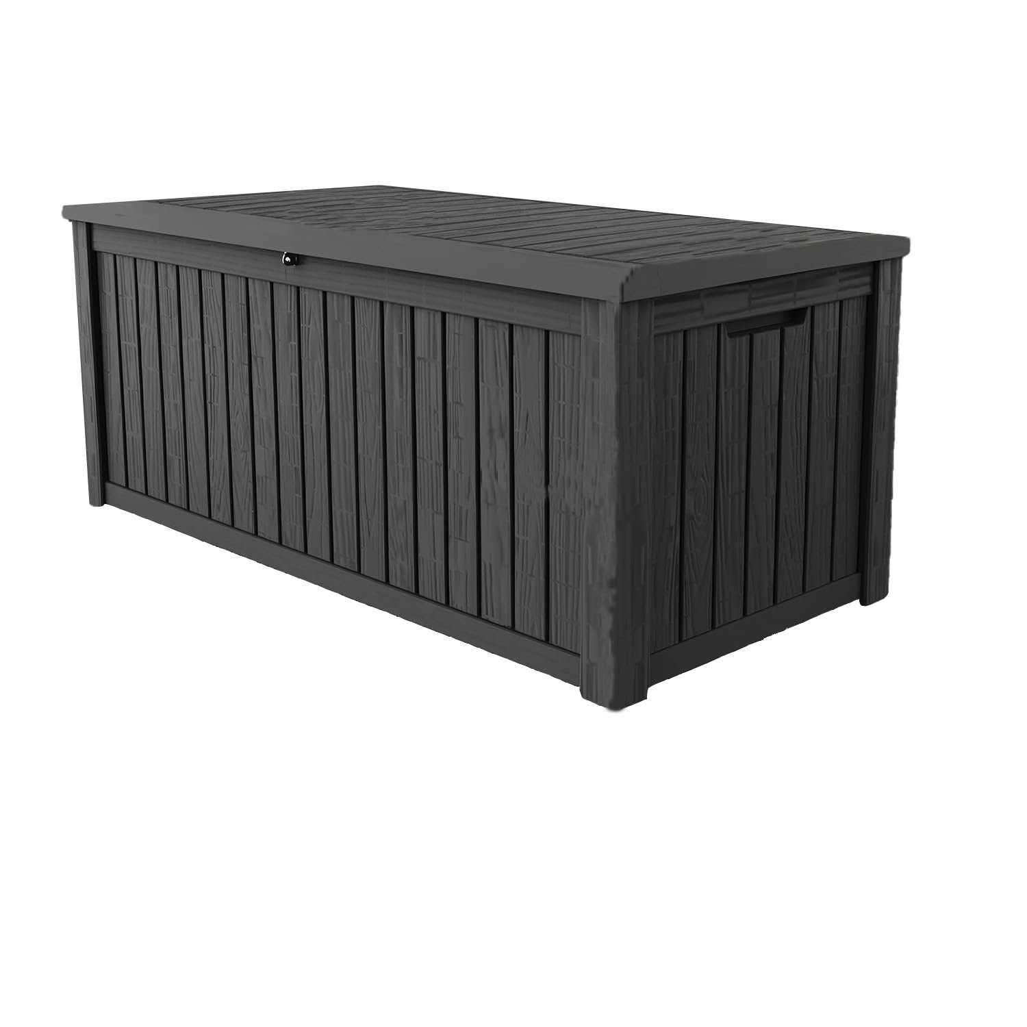 LGHM Black Lockable Resin Deck Box,outdoor & Indoor Delivery Storage ...