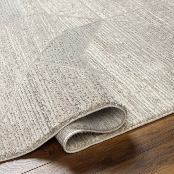 Wrought Studio™ Darrisha Slate Grey Taupe Machine Washable Area Rug ...
