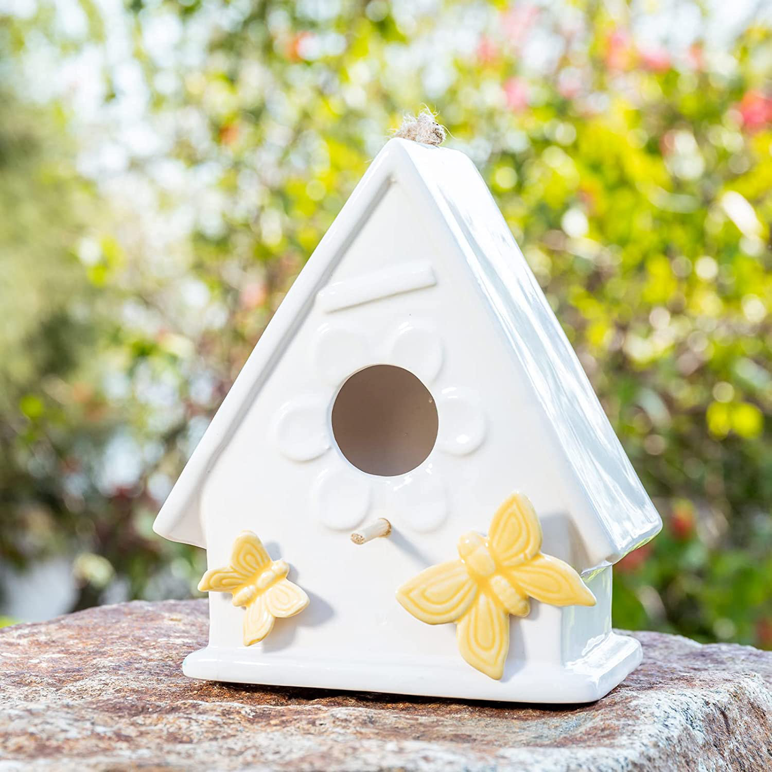 August Grove Borealis 6.5'' H x 5.3'' W x 3'' D Hanging Birdhouse | Wayfair