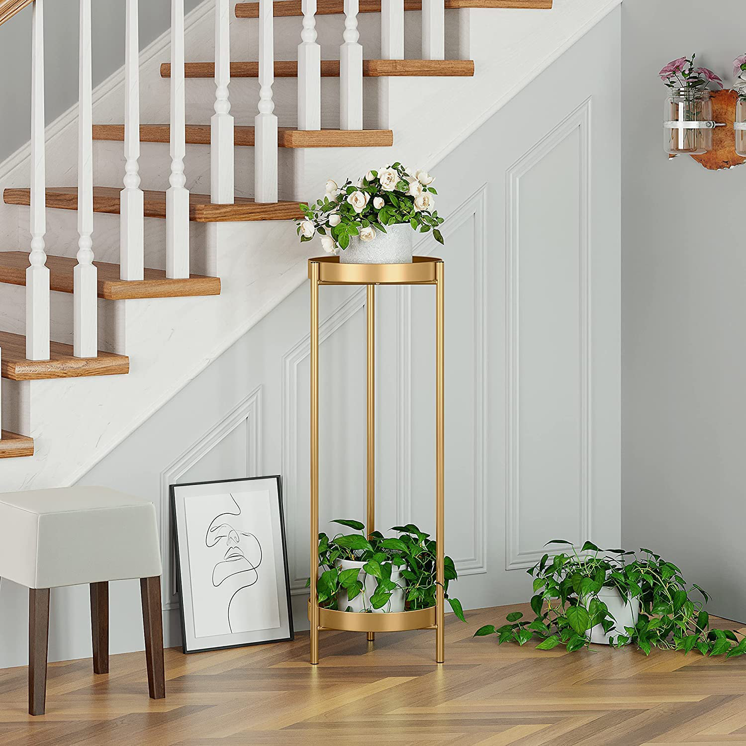 Everly Quinn Antavius Metal Plant Stand | Wayfair