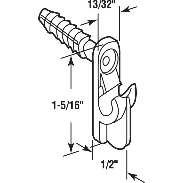 Prime-Line Wire Shelf Back Wall Clip with Anchor | Wayfair