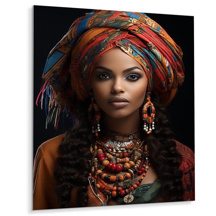 Bungalow Rose " African Adorned Beauty I " on Metal | Wayfair