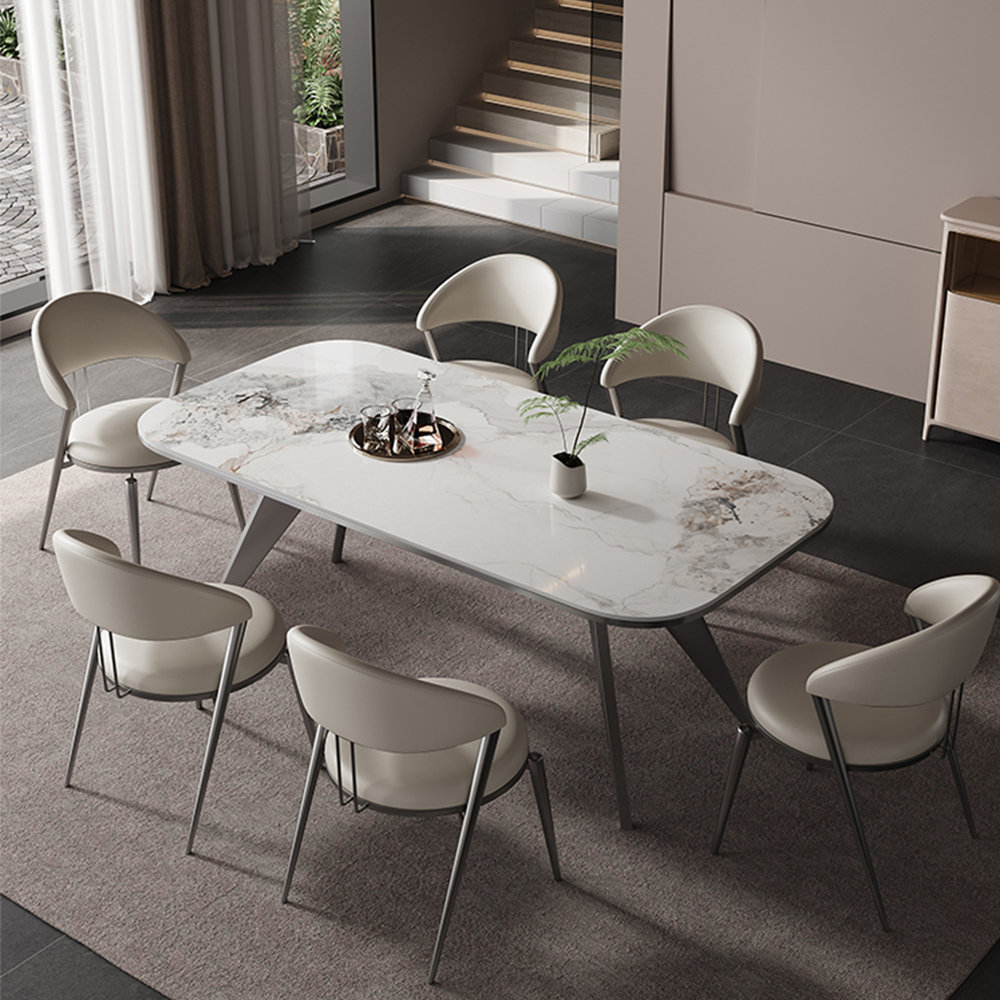 Lane Design Light luxury rock slab rectangular dining table - Wayfair ...