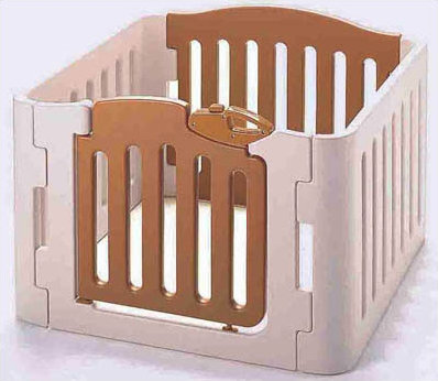 Richell PT-900 Plastic Pet Playpen in Beige / Brown | Wayfair