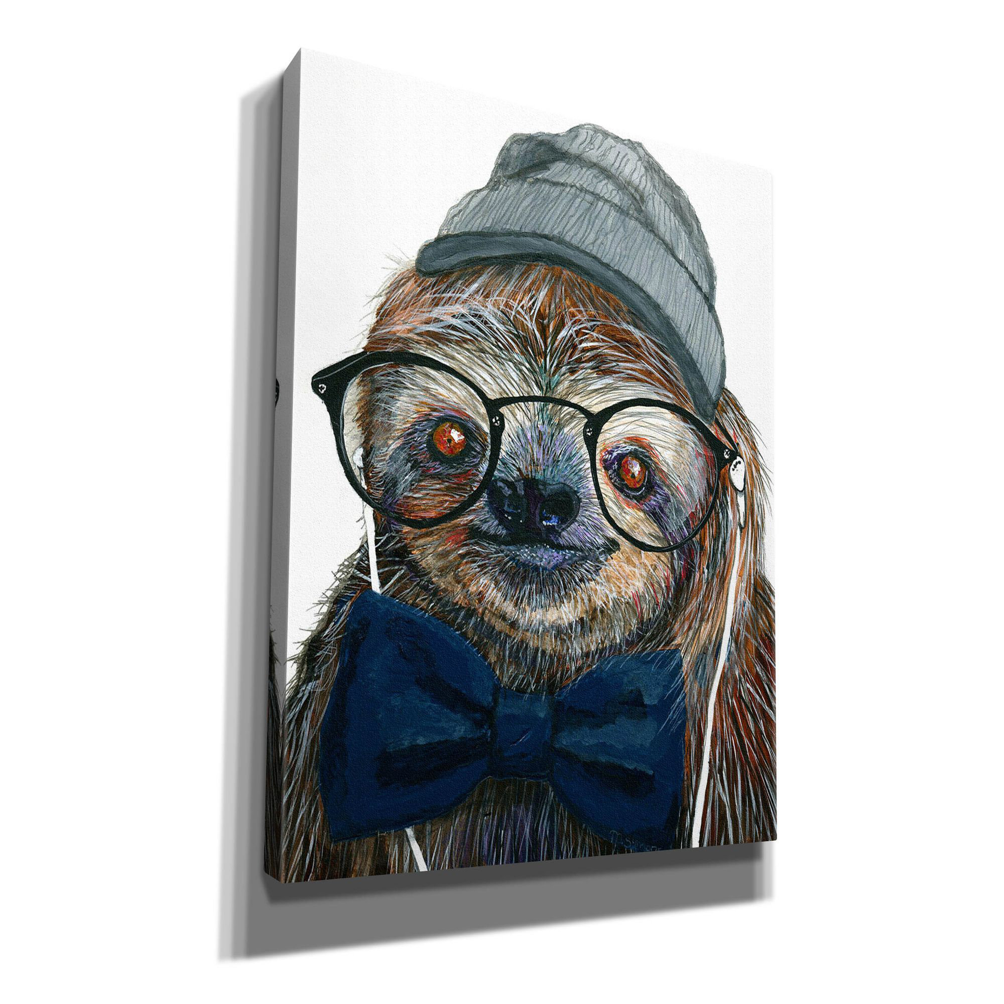 Trinx 'Hipster Sloth' By Melissa Symons, Canvas Wall Art, 12"X16 ...