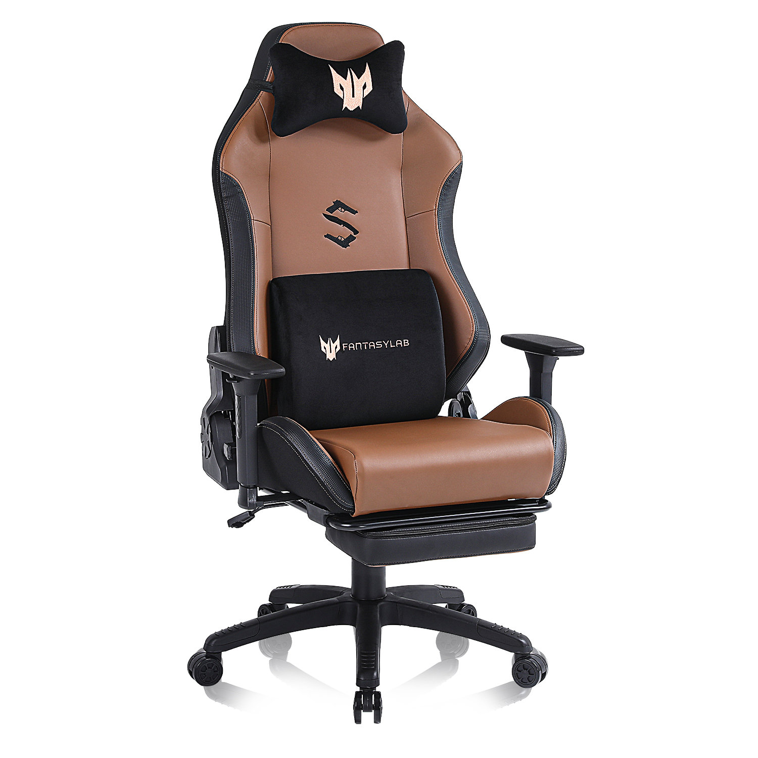 Inbox Zero Adjustable Reclining Ergonomic Faux Leather Swiveling PC ...
